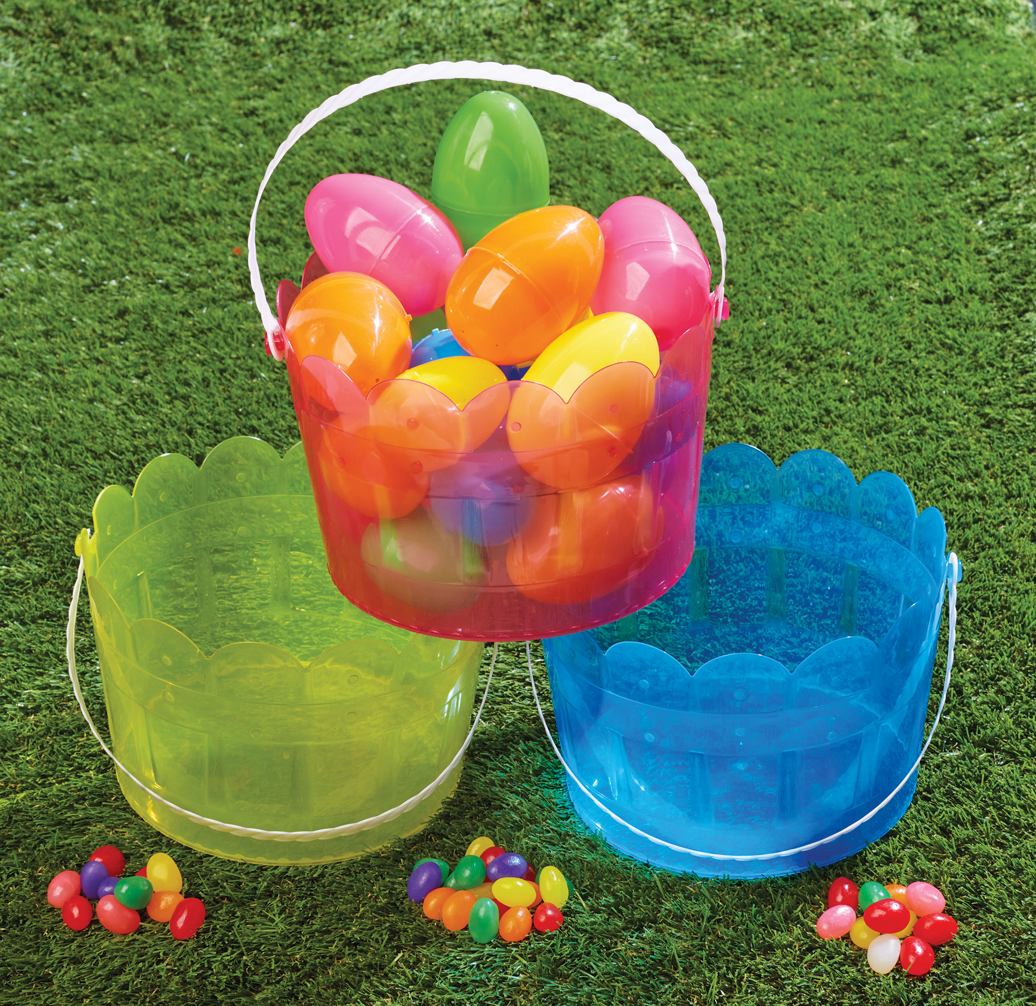 7.5" Transulucent Easter Bucket Asortment