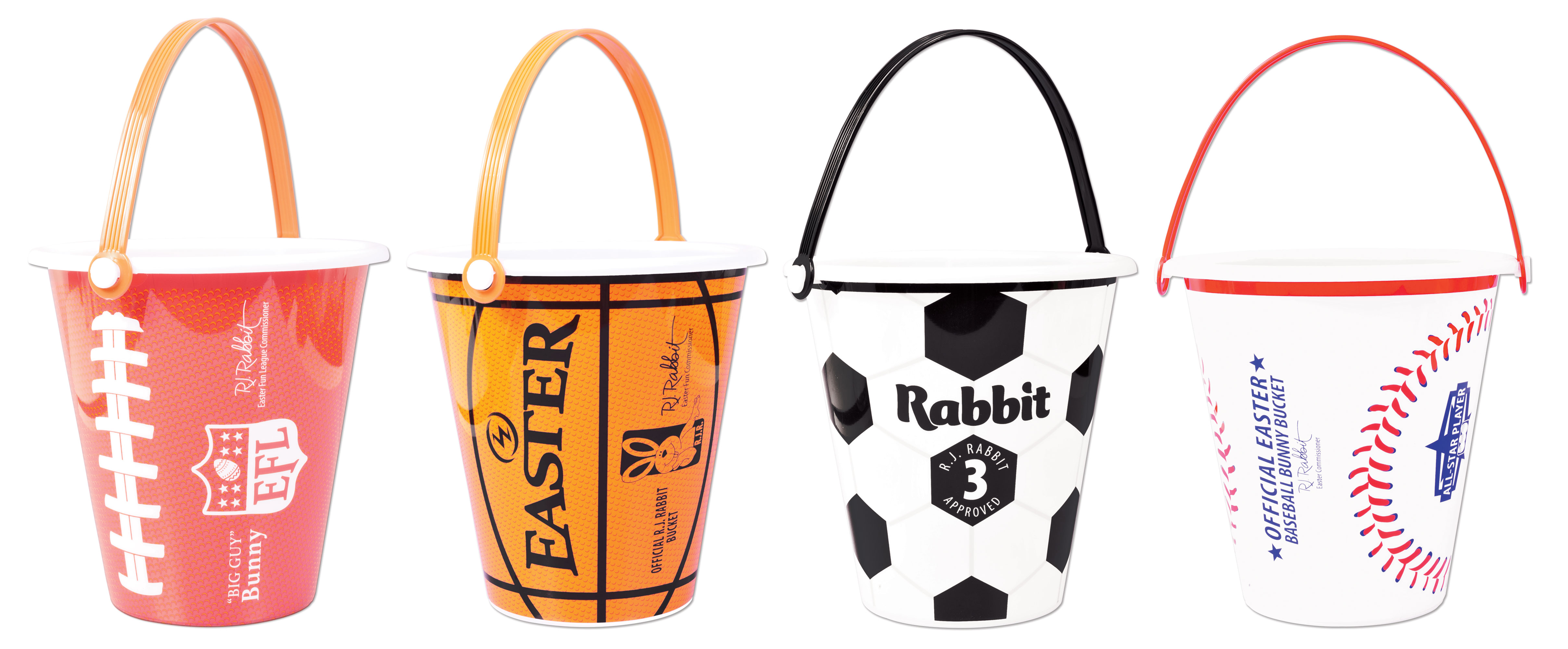 6.5" Sports Ball Buckets Assortment