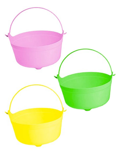 9" Colorful Bright Bucket Assortment