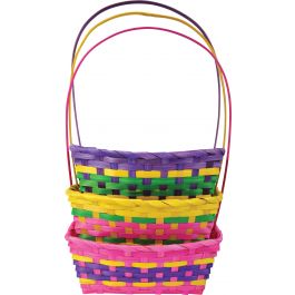 9" Tricolor Round Basket Assortment