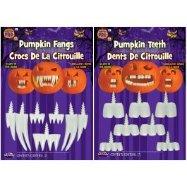 Glow-In-The-Dark Pumpkin Fangs Assortment
